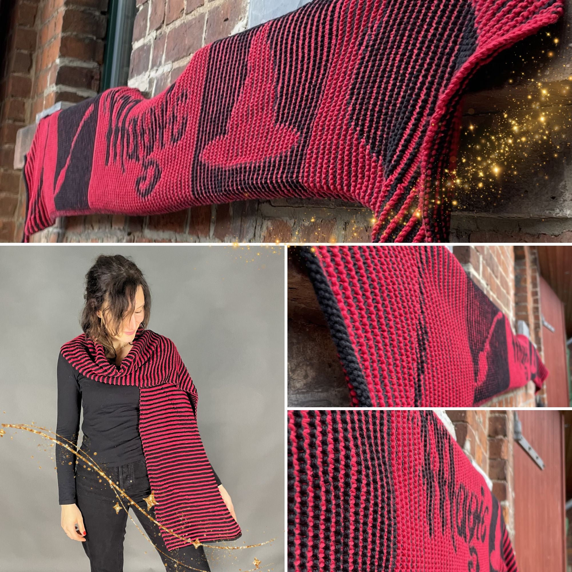 Lola Illusion Knitted Scarf - Magic - 8ply – BELLEMAE YARNS